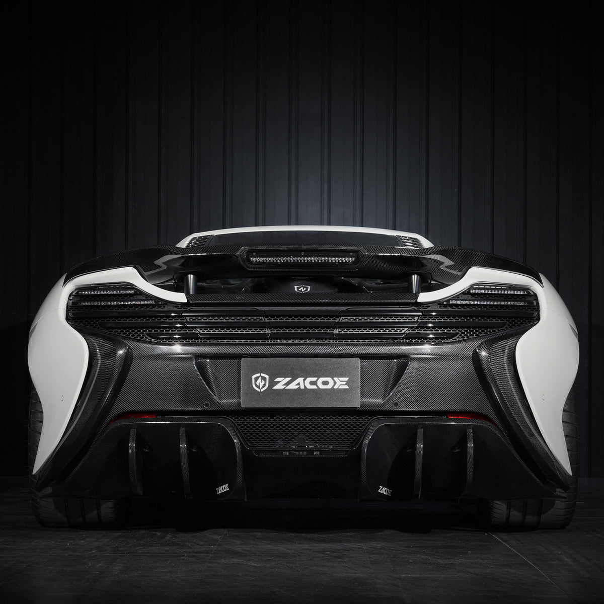 McLaren 650S Dry Carbon Fiber Fiber Rear Diffuser Lower With Blade Set ...
