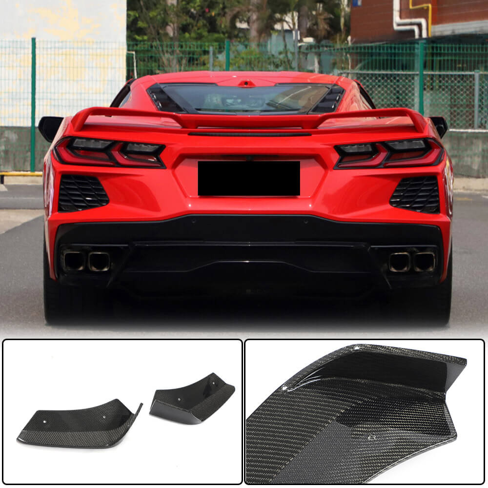 Chevrolet Corvette C8 Stingray Carbon Fiber Rear Bumper Splitter Canar ...