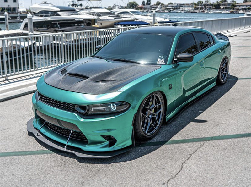 Dodge Charger 2015+ HC Style Carbon Fiber With Heat Extractor Vents Ho ...