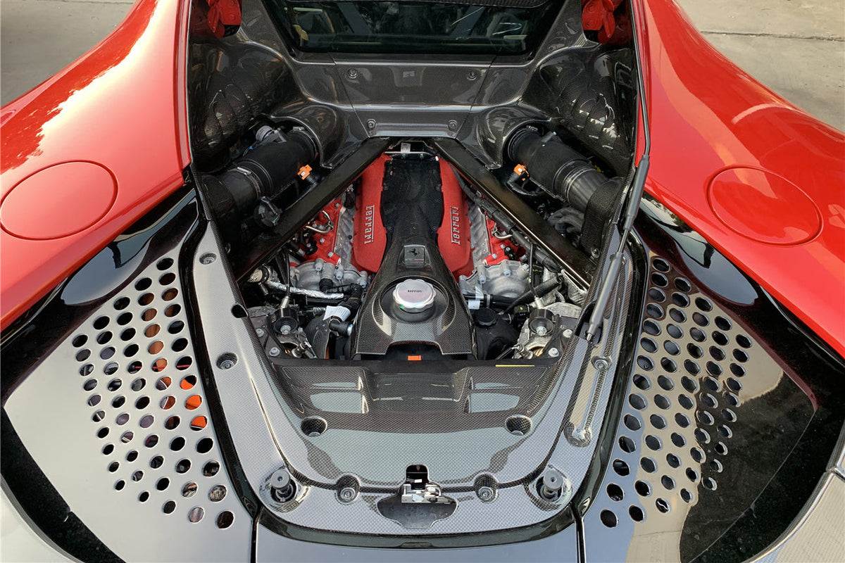 2020-UP Ferrari SF90 Stradale OE Style Autoclave Carbon fiber Engine C ...