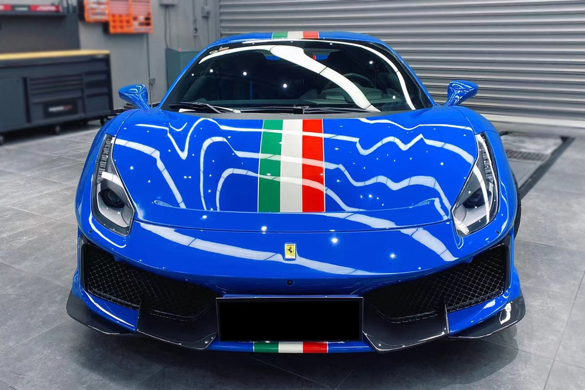 2018-2022 Ferrari 488 Pista Partial Carbon Fiber Front Bumper ...