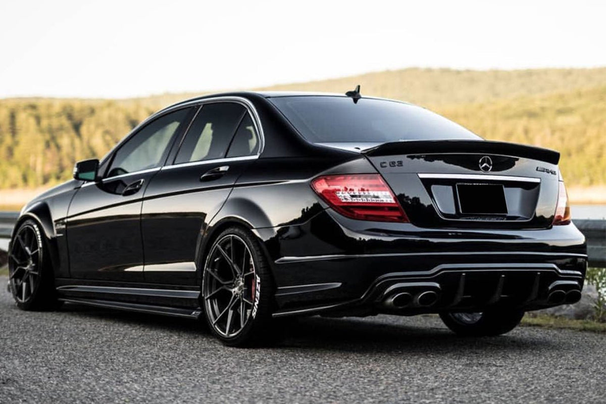 2012-2014 Mercedes Benz W204 C63 AMG RZS Style Carbon Fiber Rear Bumpe ...