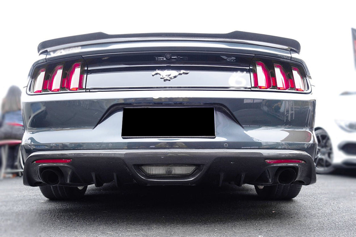 2015-2017 Ford Mustang Rsh Style Carbon Fiber Rear Diffuser Lip ...